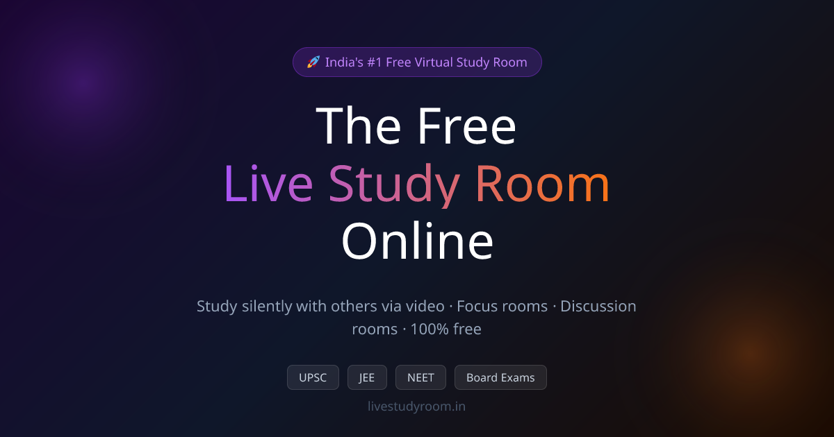 Live Study Room — India's Best Focus Room, Silent Study & Study ...